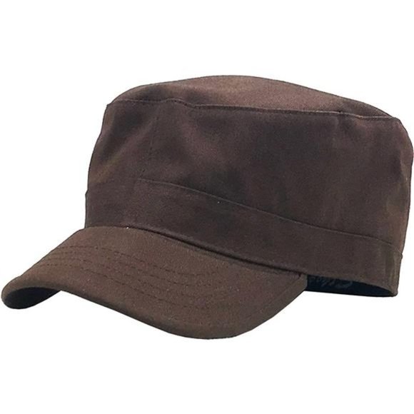 Accessories | Army Cap Basic Everyday Military Style Hat Brown Daily ...